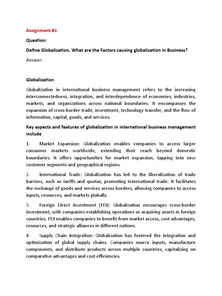 Ibm Assignment 1 And 2 Answer Pdf Globalization Gulf Cooperation Council
