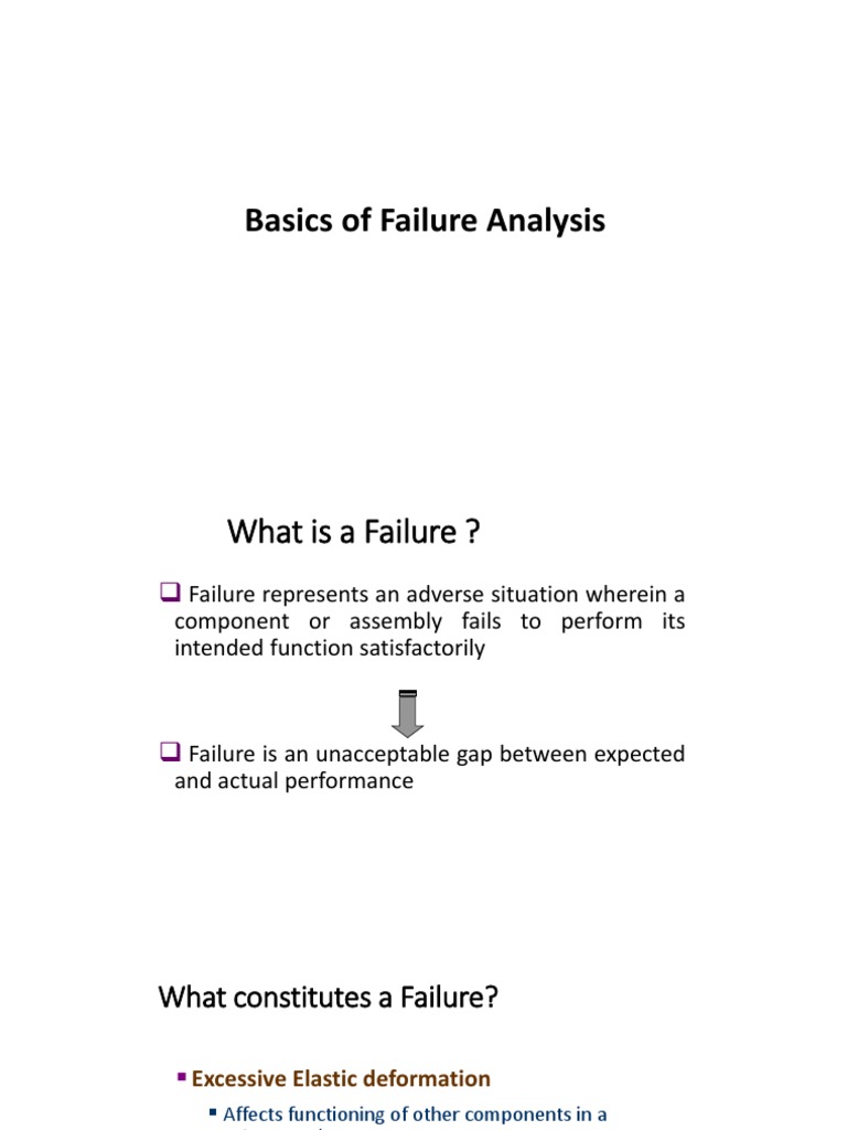 Basic Failure Analysis | PDF | Failure Analysis | Reliability Engineering