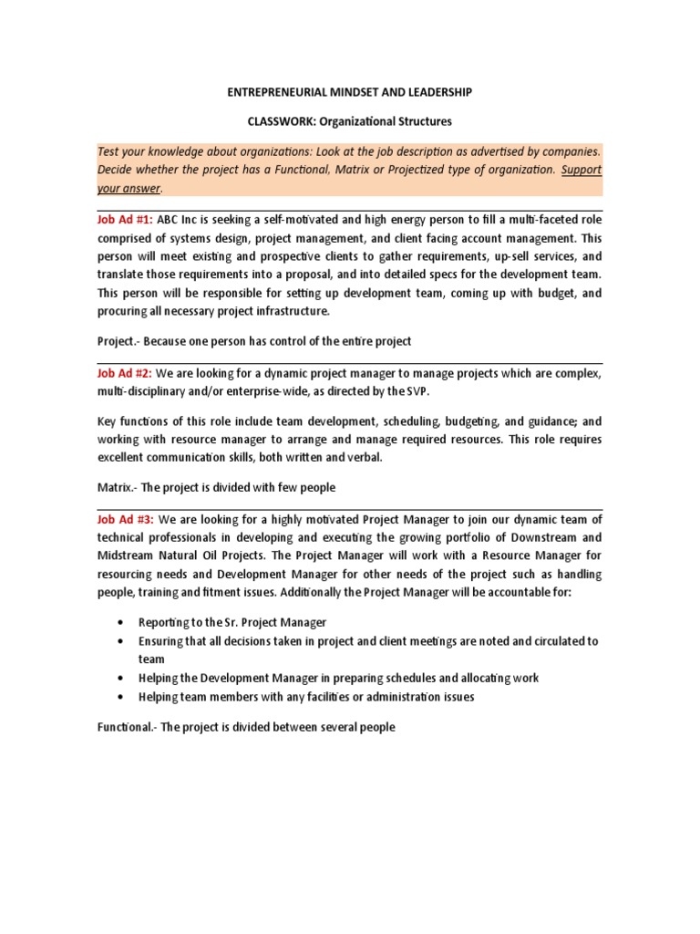 CW1-2 Organizational Structure Paula | PDF