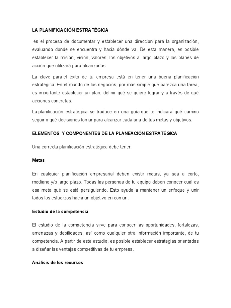 Electiva | PDF | Planificación | Planificación estratégica