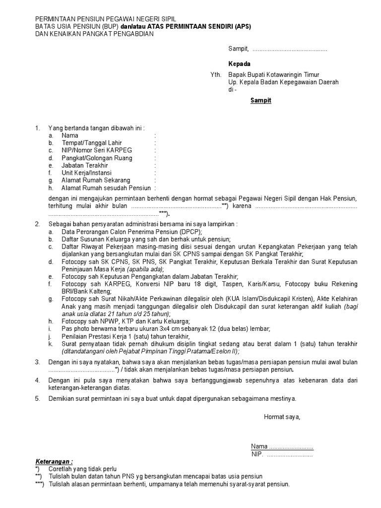 Form PENSIUN, MPP, DPCP, Etc - FINAL | PDF