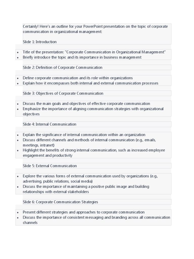 Corporate Communication | PDF