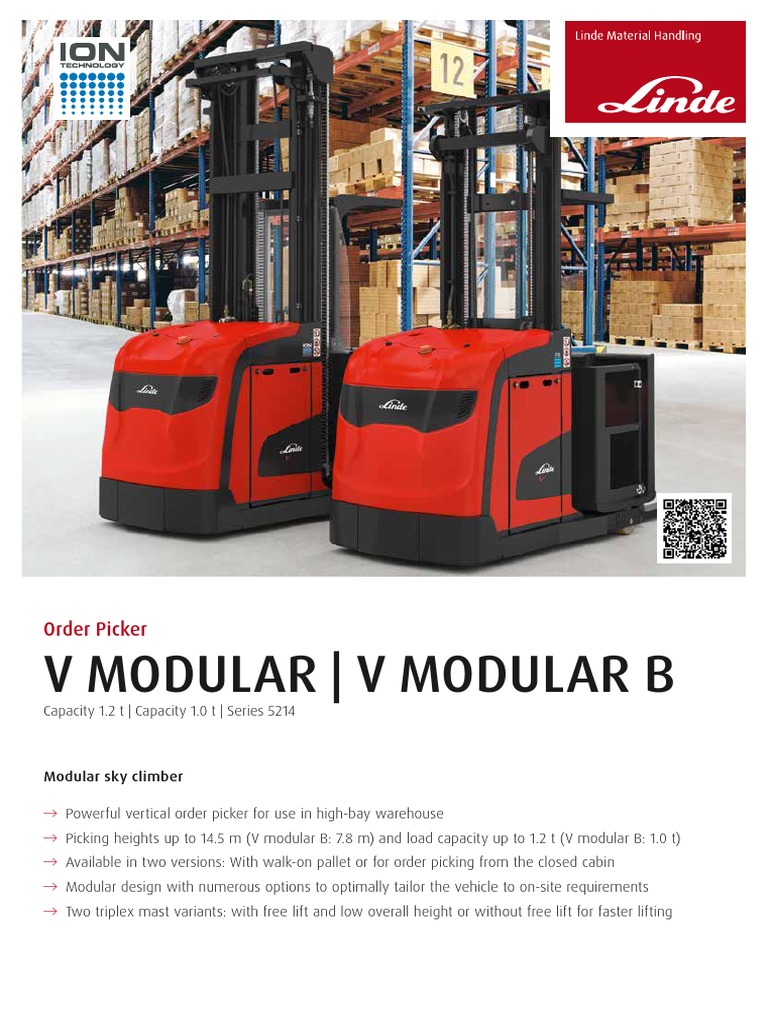 Linde V Modular Order Picker Overview | PDF | Elevator | Truck