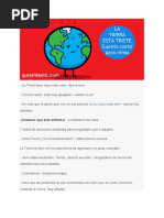 Cuento: La Tierra Está Enferma | PDF | Tierra