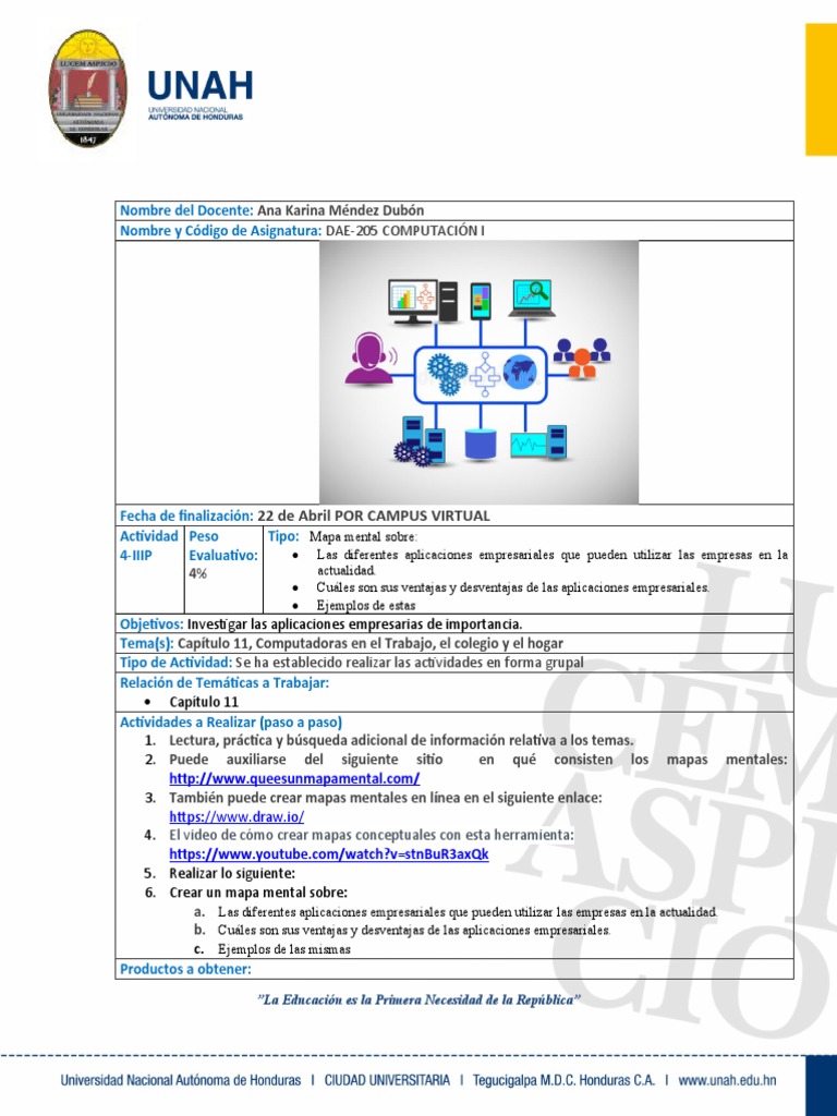 Actividad 04-IIIP DAE-205 Comp I Del 3-PAC-2019 UNAH-VS - AKMD | PDF | Informática