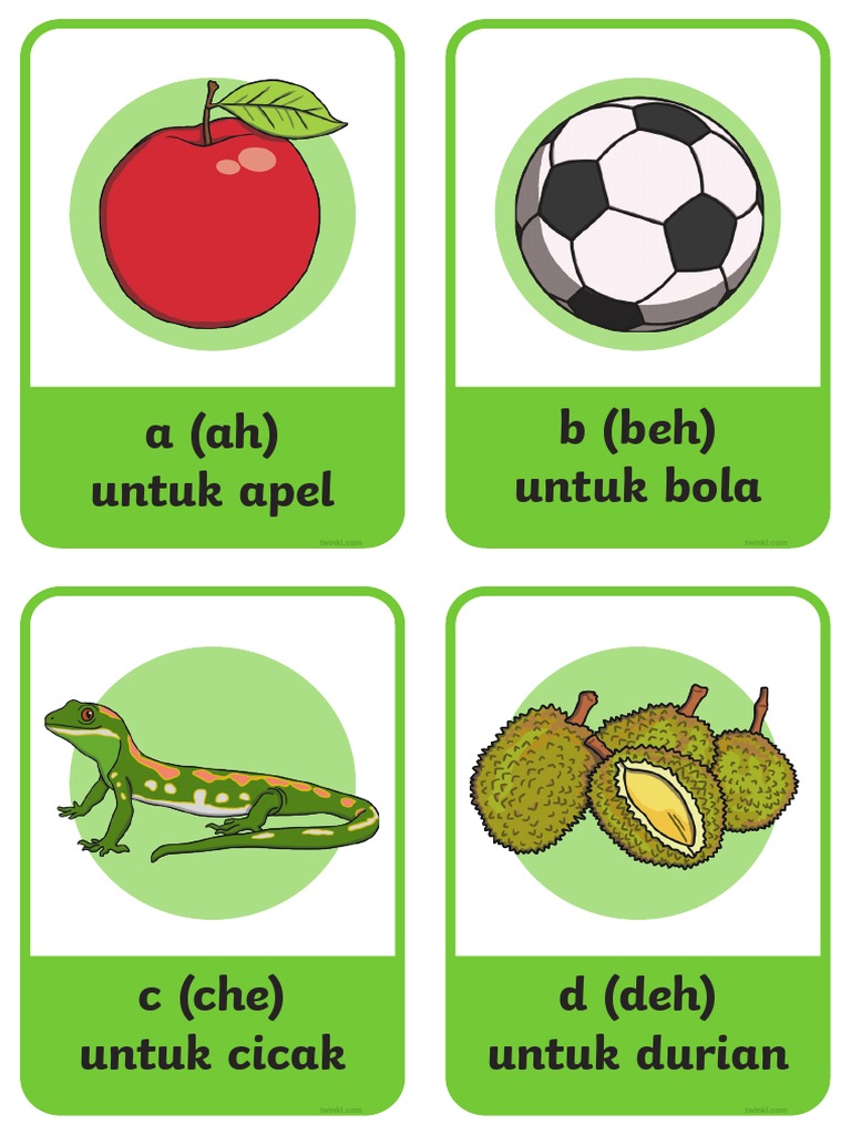 Au in 332 Indonesian Alphabet and Pronunciation Flash Cards Ver 1 | PDF