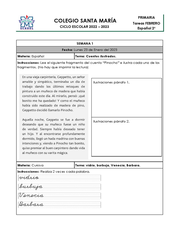 2º Tareas Febrero 22-23 | PDF | Arte