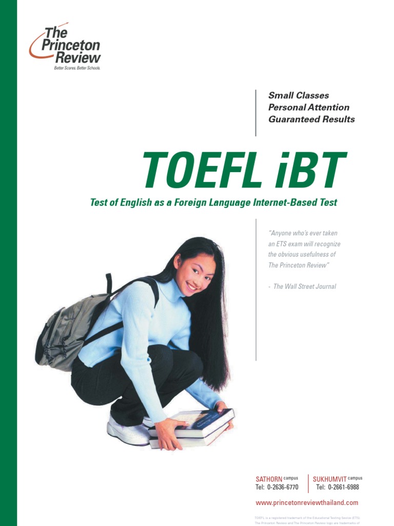 TOEFL Brochures | Test Of English As A Foreign Language | Sat