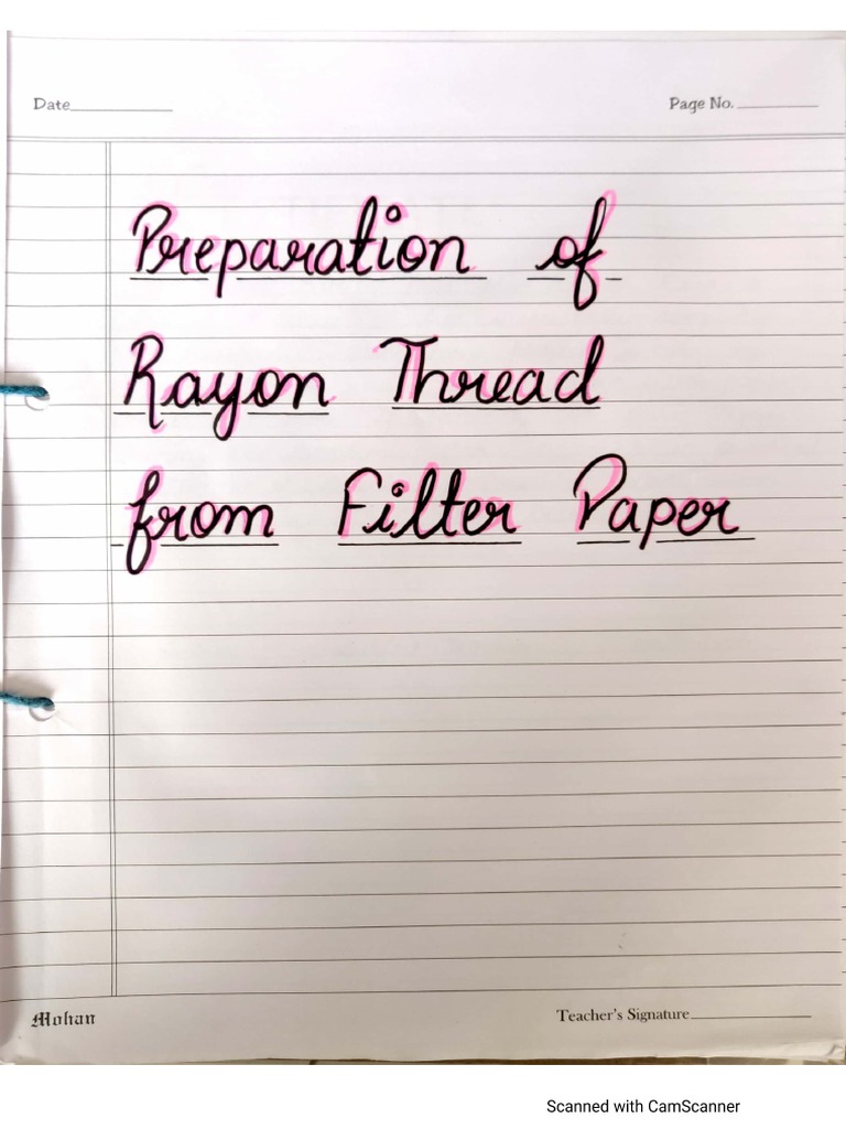 Preparation of Rayon Thread From Filter Paper | PDF