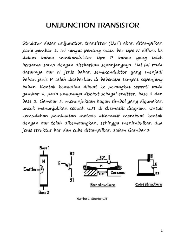 Unijunction Transistor | PDF | Metode & Bahan Ajar