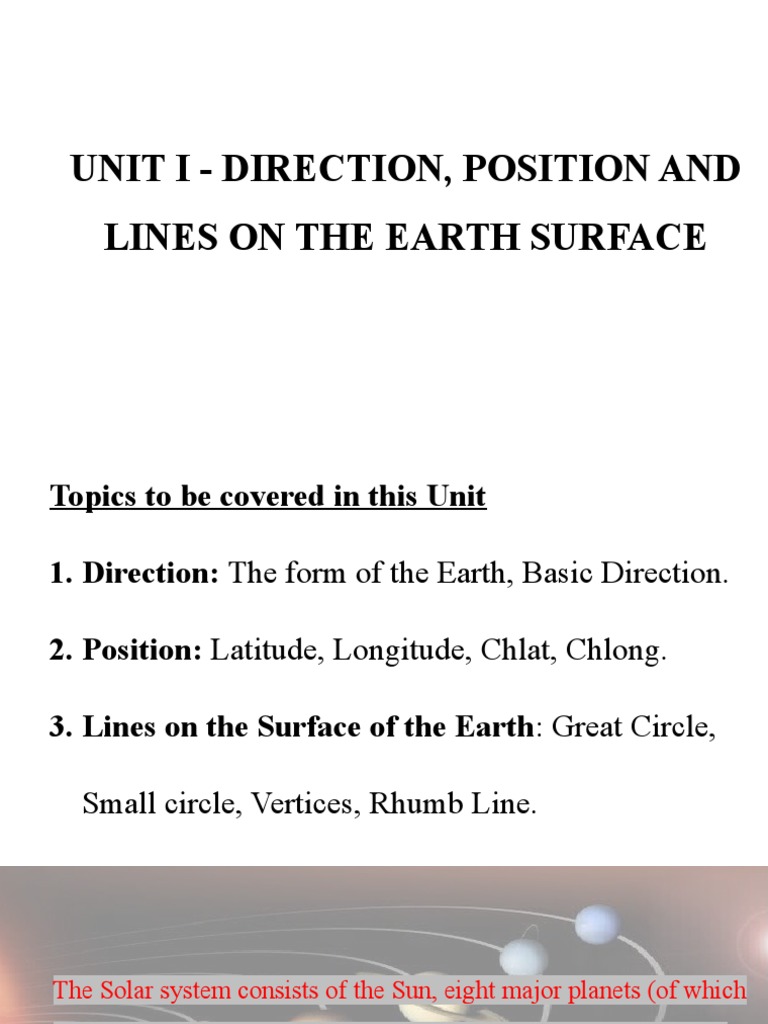 Earth Surface Directions and Positions | PDF | Earth | Orbital Inclination