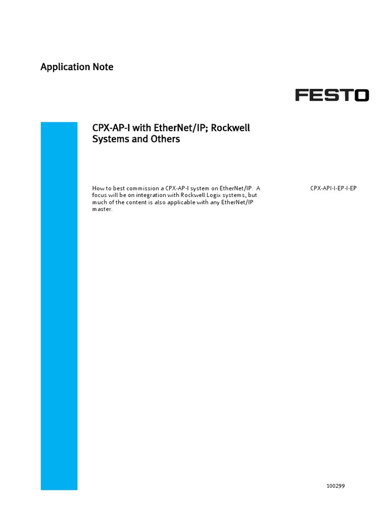 CPX - AP-I - EtherNetIP - App Note | PDF | Networking | Internet & Web CPX - AP-I - EtherNetIP - App Note | PDF | Networking | Internet & Web