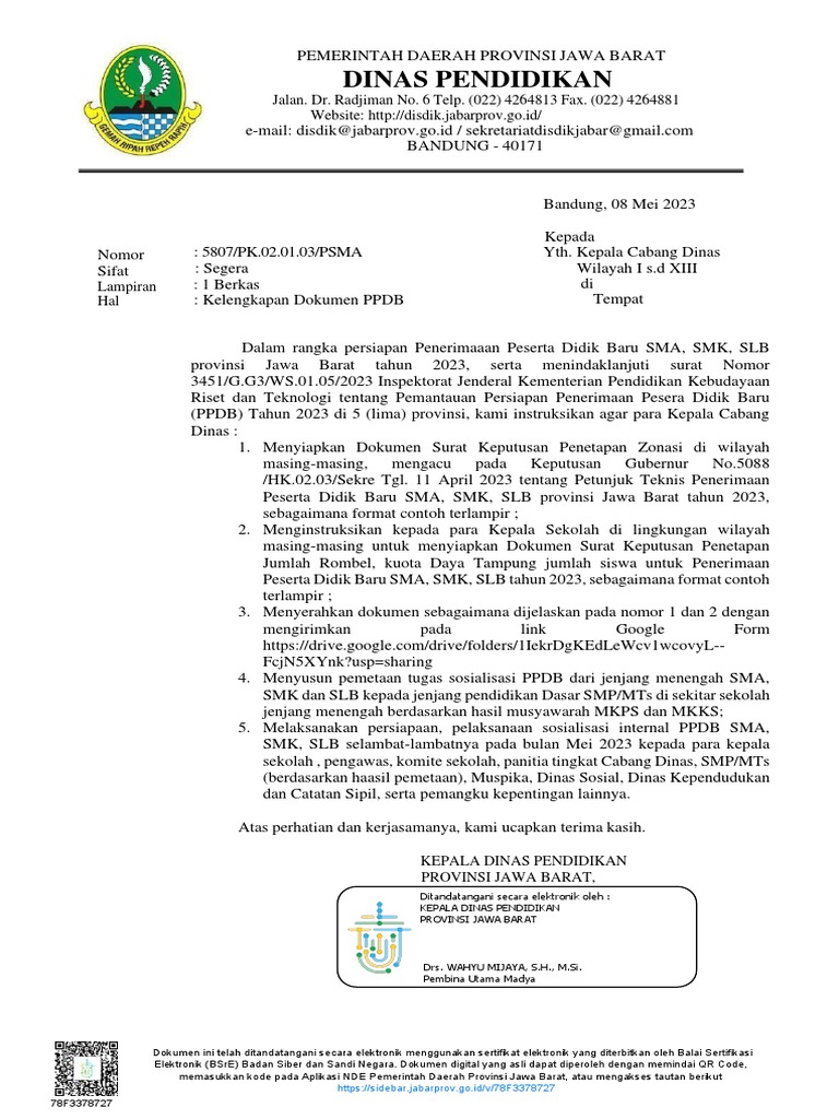 Kelengkapan PPDB Tahun 2023 2 09052023 011548 Signed | PDF Kelengkapan PPDB Tahun 2023 2 09052023 011548 Signed | PDF