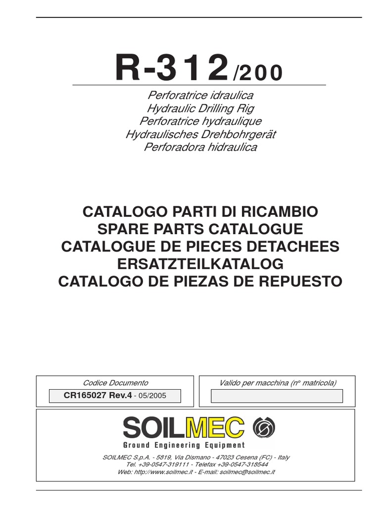 Catalogo de Partes R312 | PDF