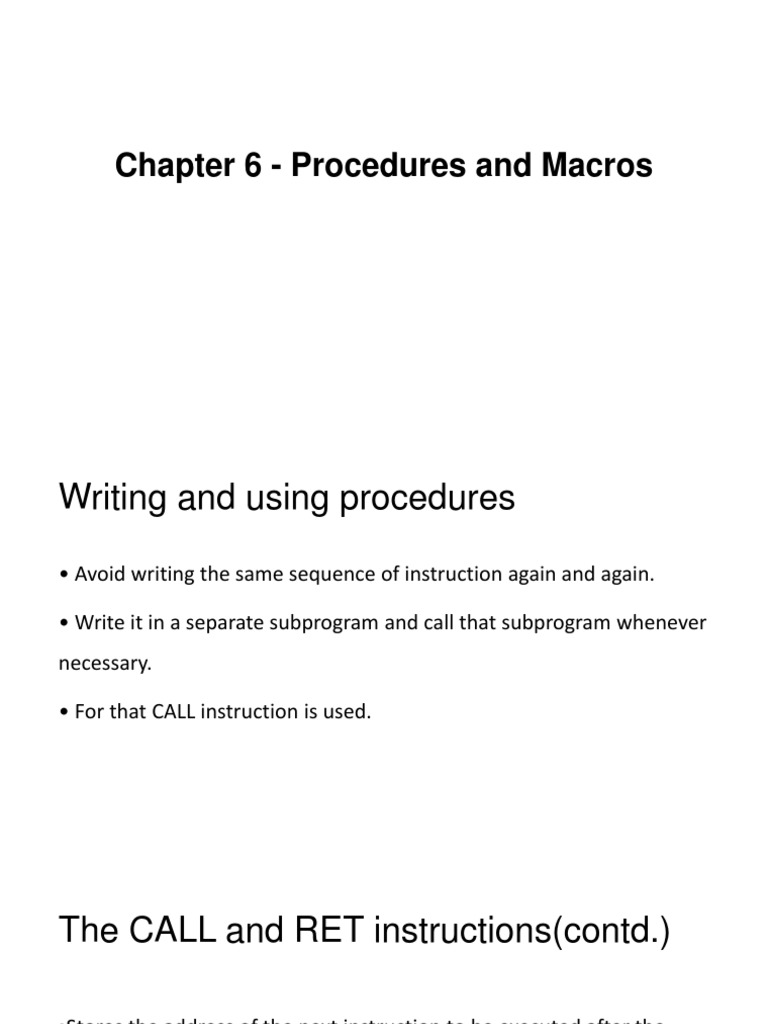 Procedure 4 | PDF | Pointer (Computer Programming) | Macro (Computer ...