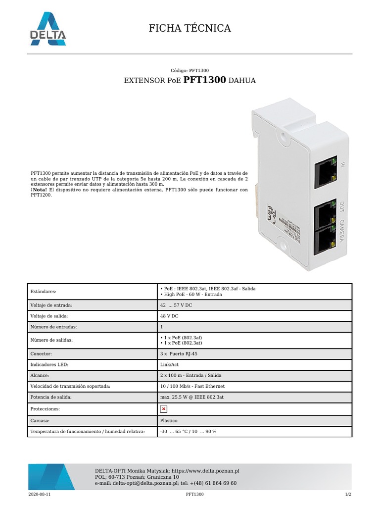 Delta-Opti Datasheet-PFT1300 | PDF | Bienes manufacturados | Electrónica