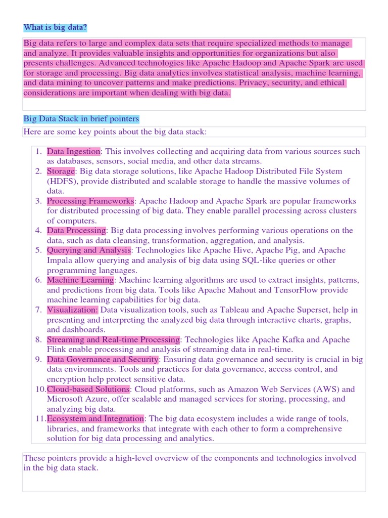 BDA UNIT 1 and 2 | PDF | Big Data | Analytics BDA UNIT 1 and 2 | PDF | Big Data | Analytics