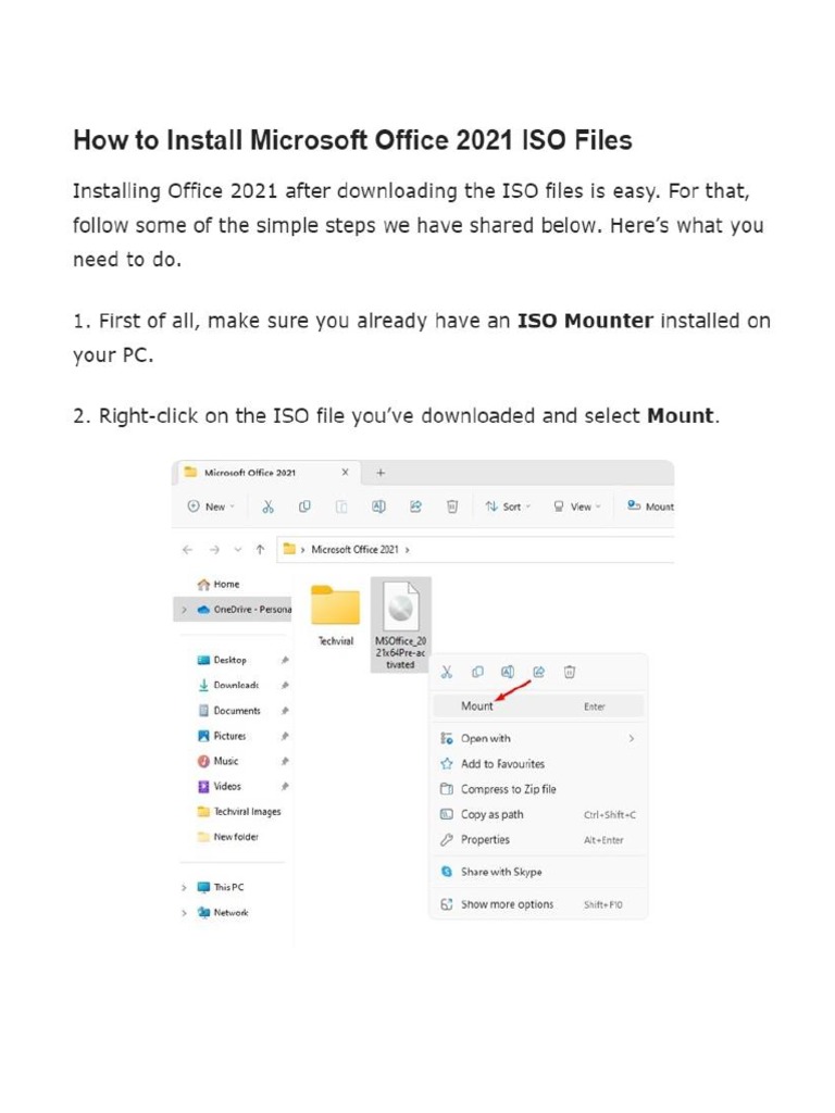 MS Office Installation Guide | PDF