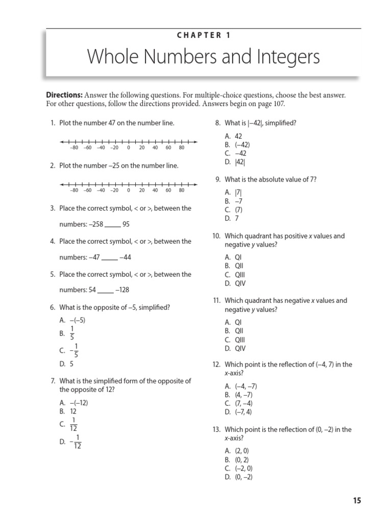 Ch-01 Maths | PDF | Integer | Cartesian Coordinate System