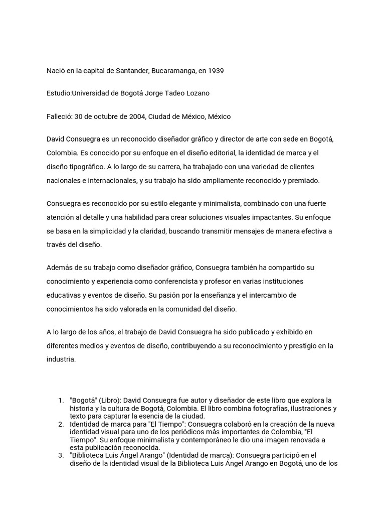 Legado de David Consuegra en Diseño | PDF | Diseño | Diseño gráfico
