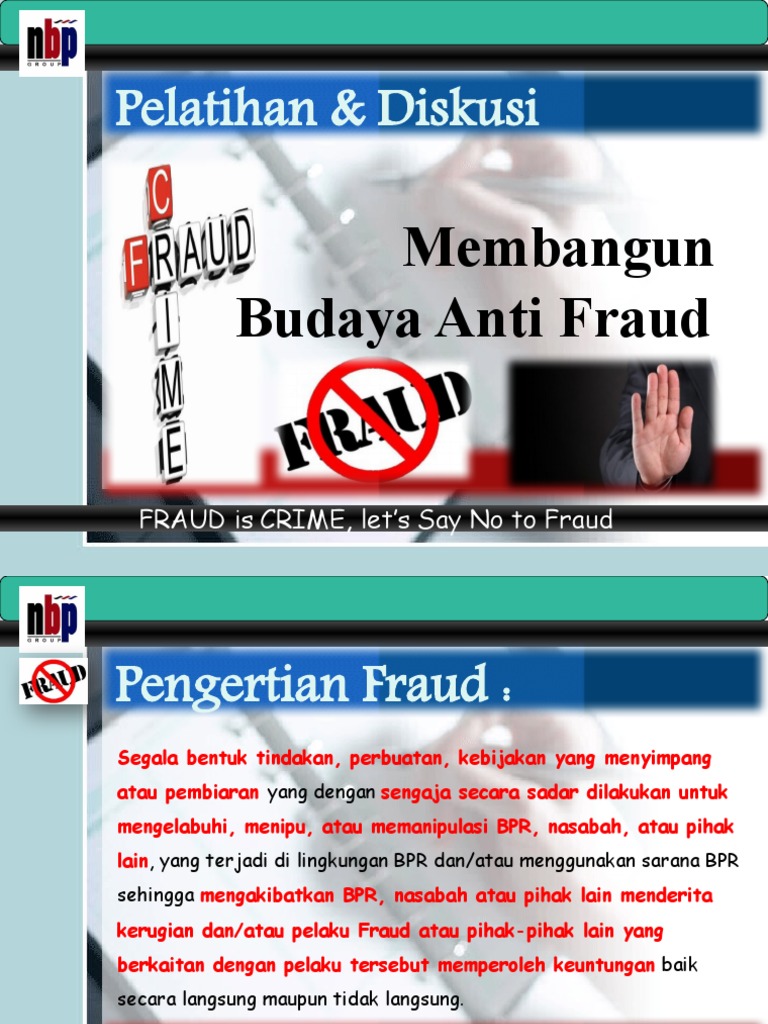 Materi Membangun Budaya Anti Fraud | PDF Materi Membangun Budaya Anti Fraud | PDF