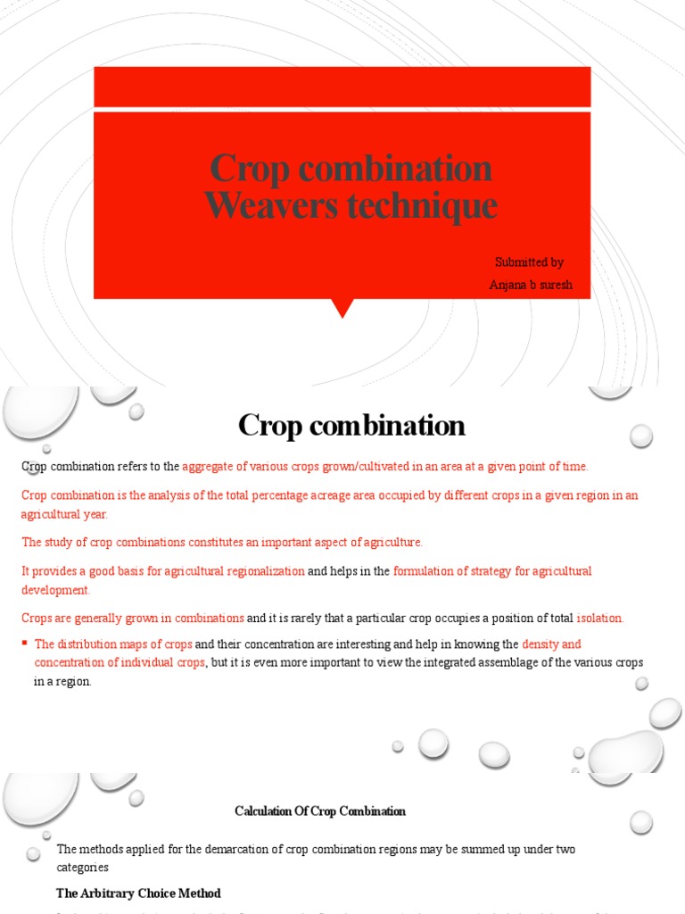 Weavers Crop Combination | PDF | Agriculture | Crops