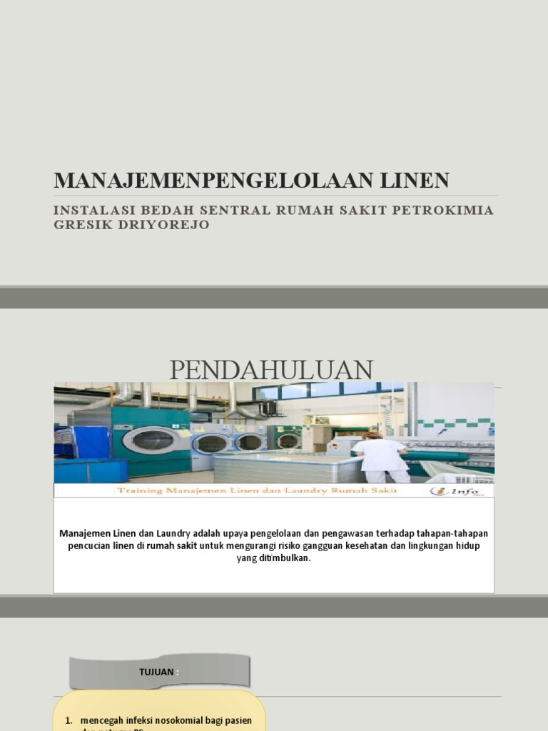 Manajemen Linen Rumah Sakit Petrokimia | PDF