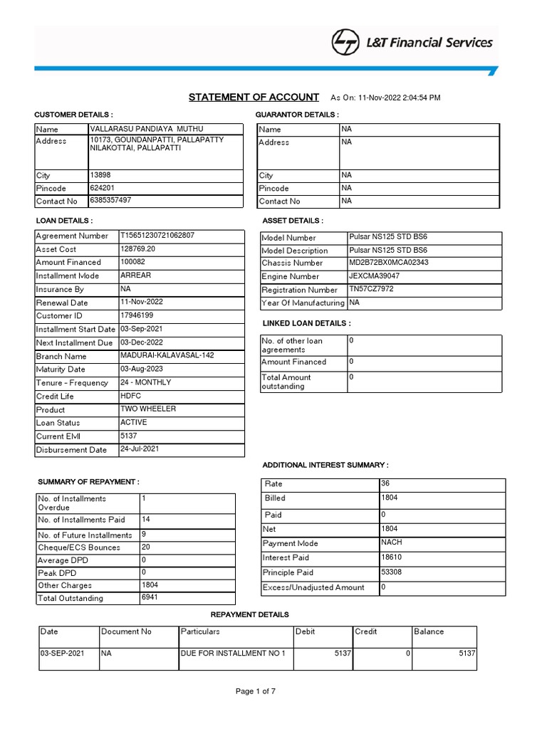 VALLARASU | PDF | Loans | Cheque