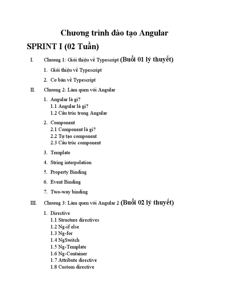 Chương Trình Đ o T o Angular 2 | PDF
