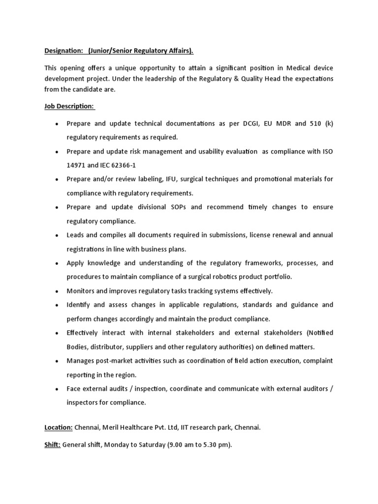 Regulatory Affairs | PDF | Medical Device | Regulatory Compliance
