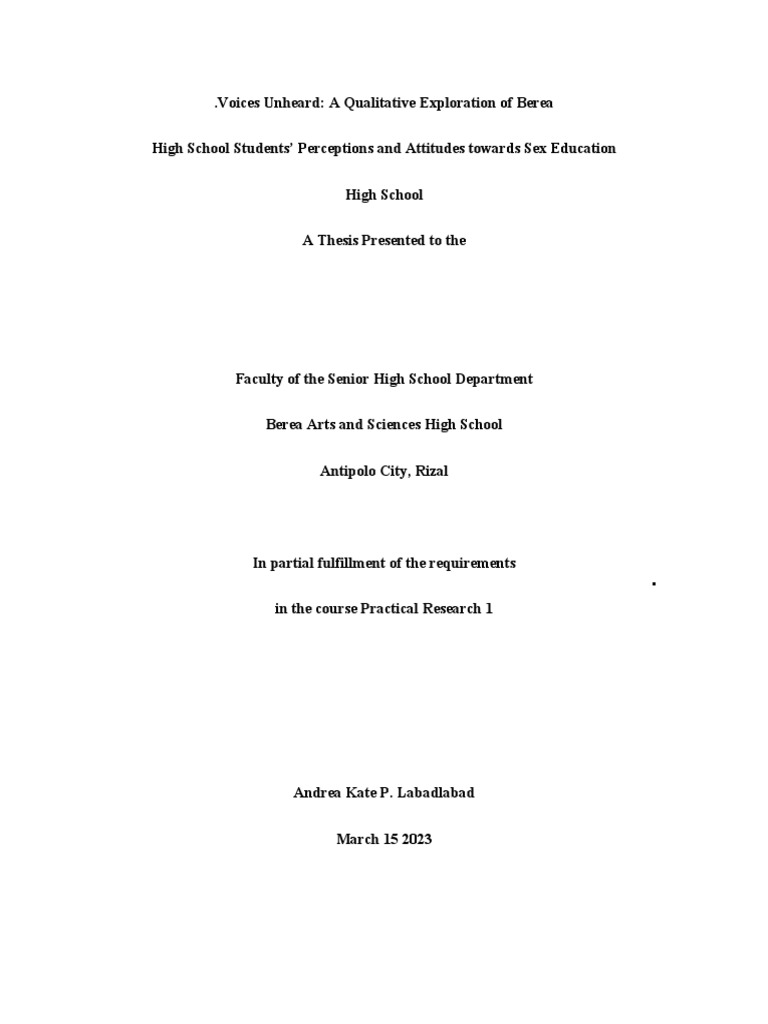 Ch 123 Qualitative Version Pdf Sex Education Qualitative Research 1045