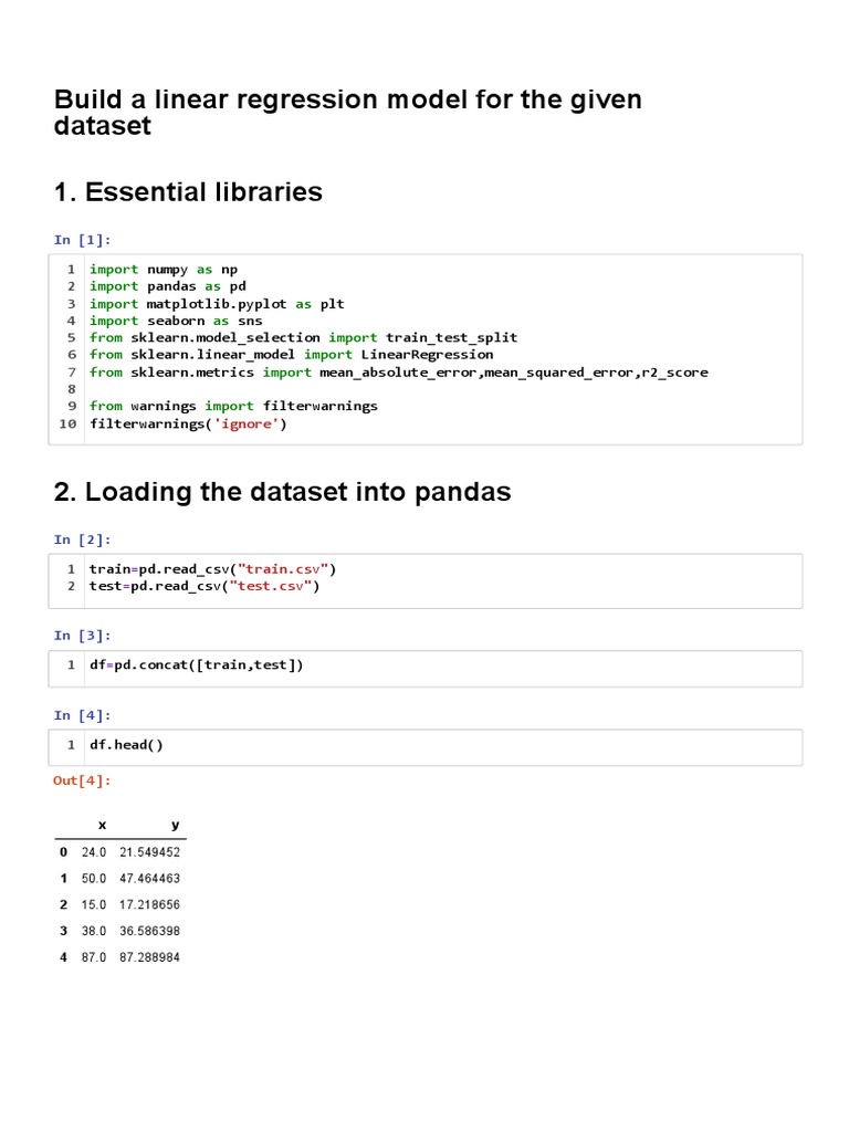 Linear - Regression - HW - Jupyter Notebook | PDF