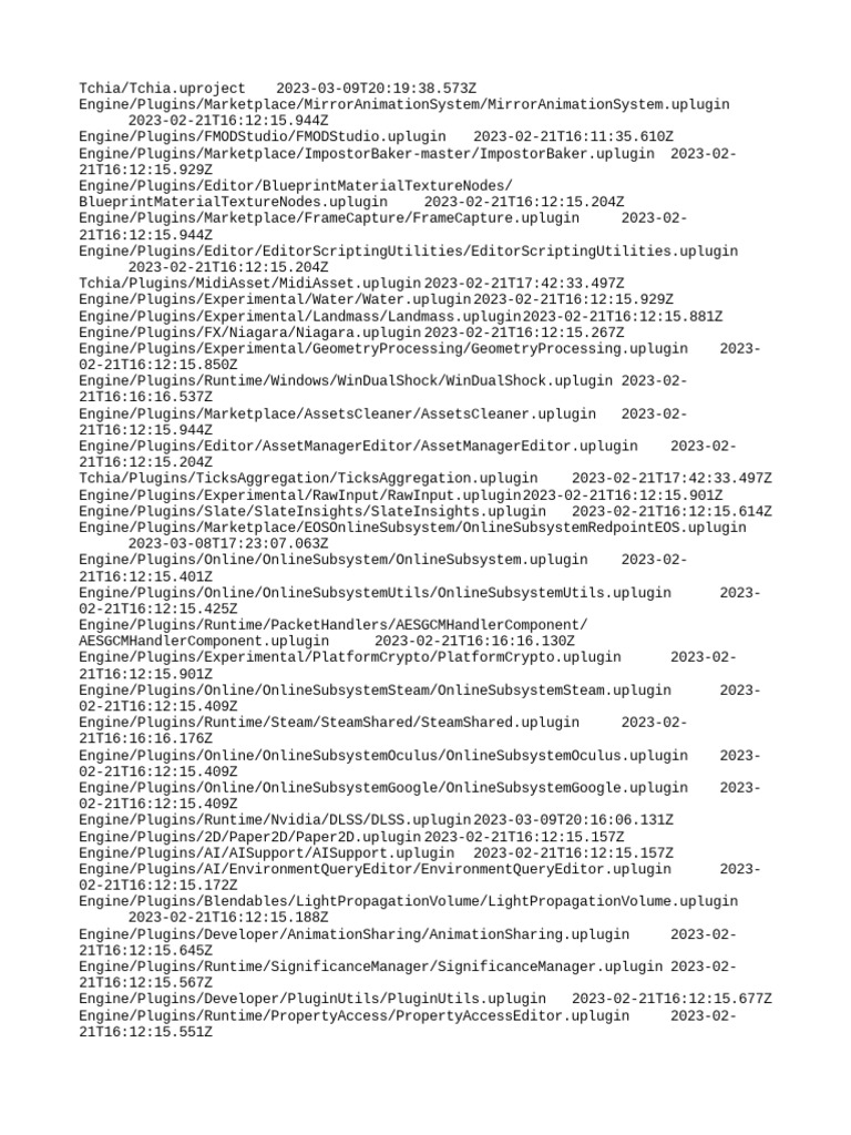 Tchia Plugin Manifest Overview | PDF | Information Technology | Product Development