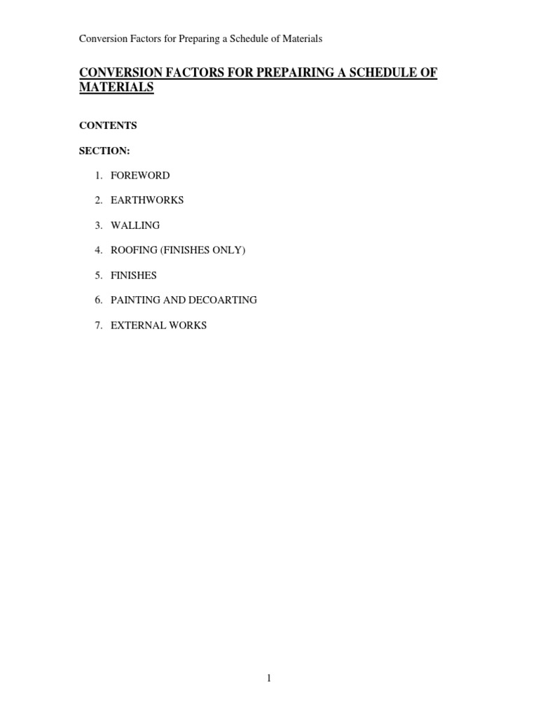 Material Conversion Factors Guide | PDF