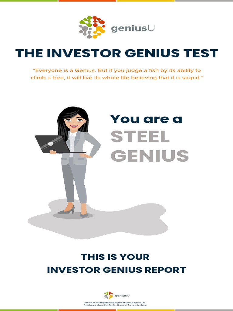 Steel Genius Report - The Investor Genius Test - geniusU | PDF | Visual ...