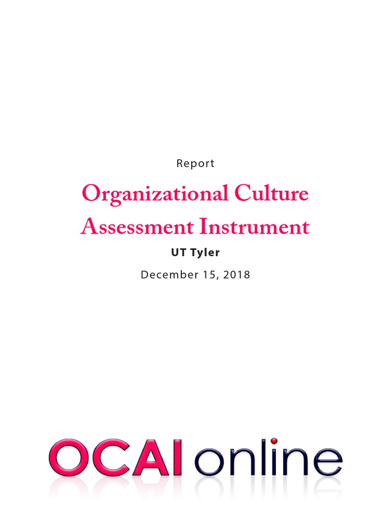 OCAI Organizational Culture Assessment | PDF | Career & Growth
