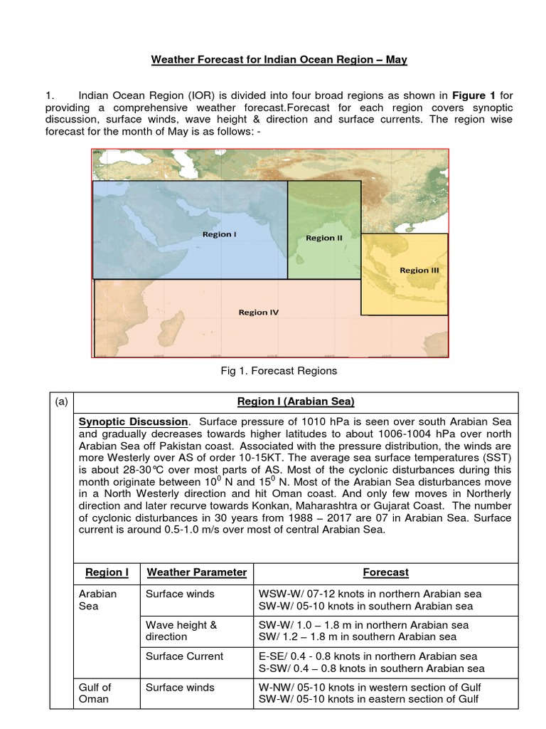 IFC IOR Weather Forecast May 2023 | PDF | Weather | Wound