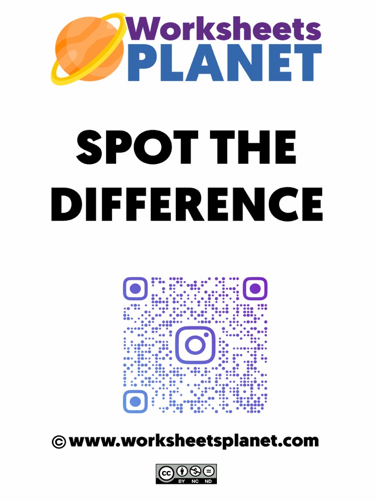 Spot the Difference (WorksheetsPlanet.com) | PDF
