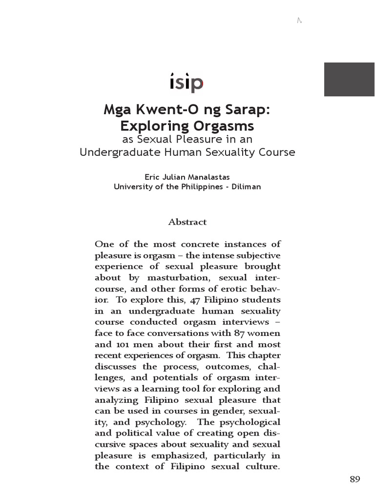 Manalastas 2011 Isip Orgasm | PDF | Orgasm | Pleasure