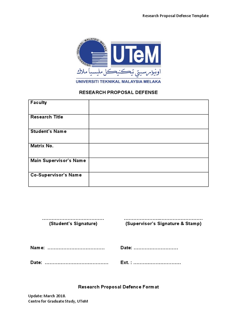 Research Proposal Defense Guide | PDF