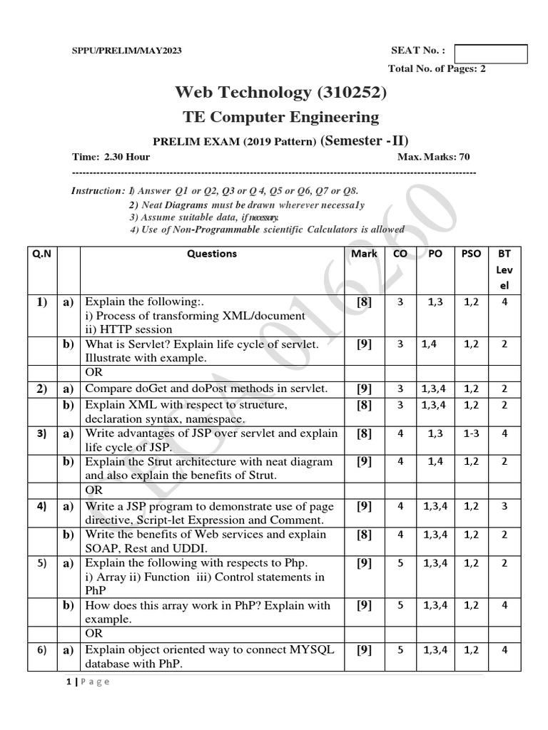 WT - Te - 2019 - Endsem 2022-23 | PDF | Software | Computer Engineering WT - Te - 2019 - Endsem 2022-23 | PDF | Software | Computer Engineering