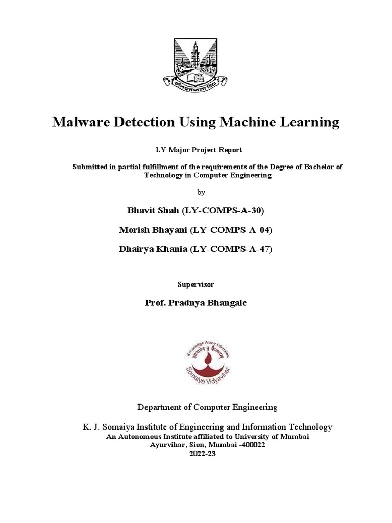Major Project Report | Download Free PDF | Malware | Machine Learning