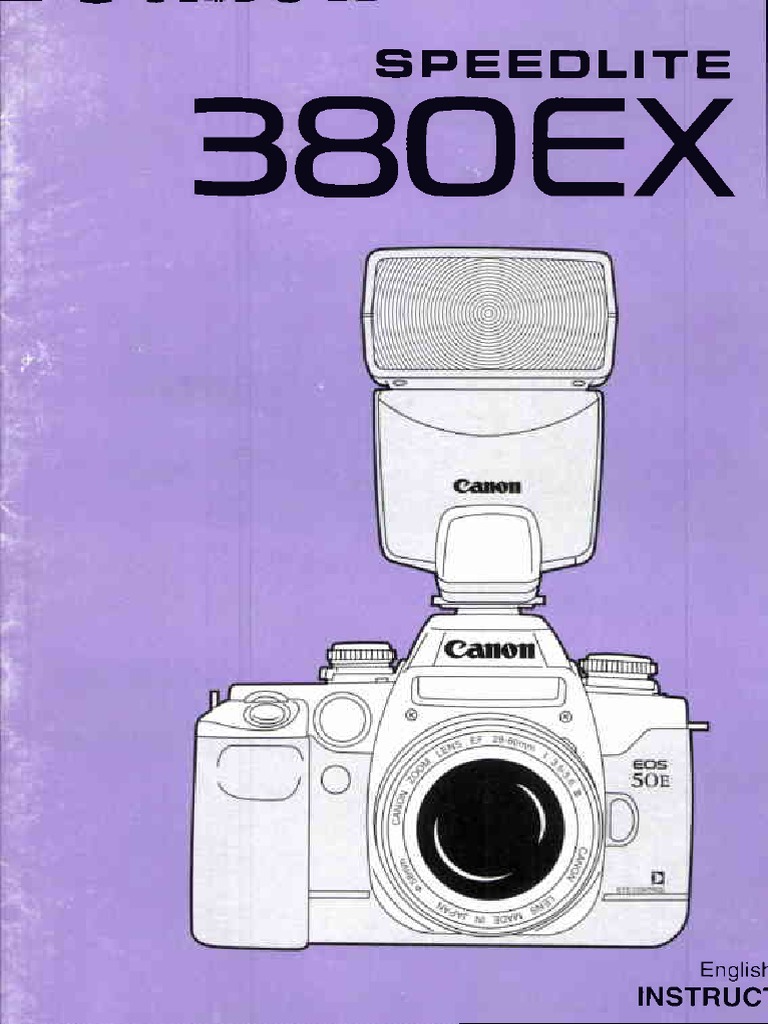 Manual Canon Speedlite 380EX | PDF