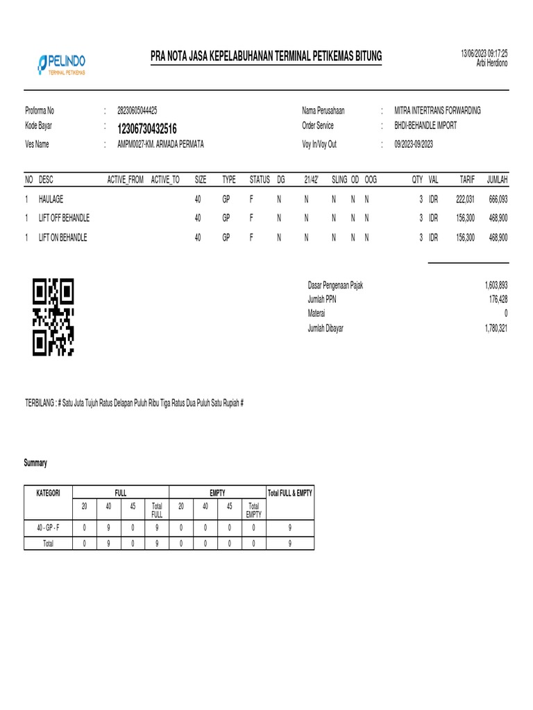 Print - Proforma MIF ST249 KBC 1804-2023 | PDF