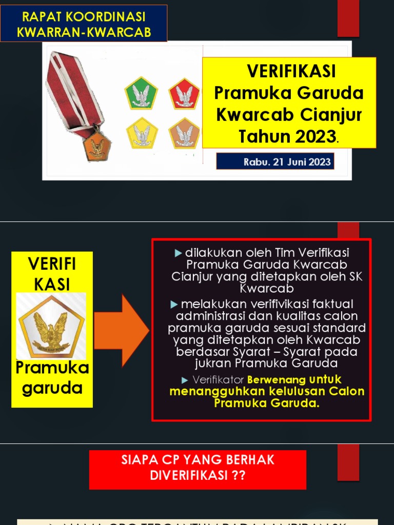 Verifikasi Pramuka Garuda 2023 | PDF Verifikasi Pramuka Garuda 2023 | PDF