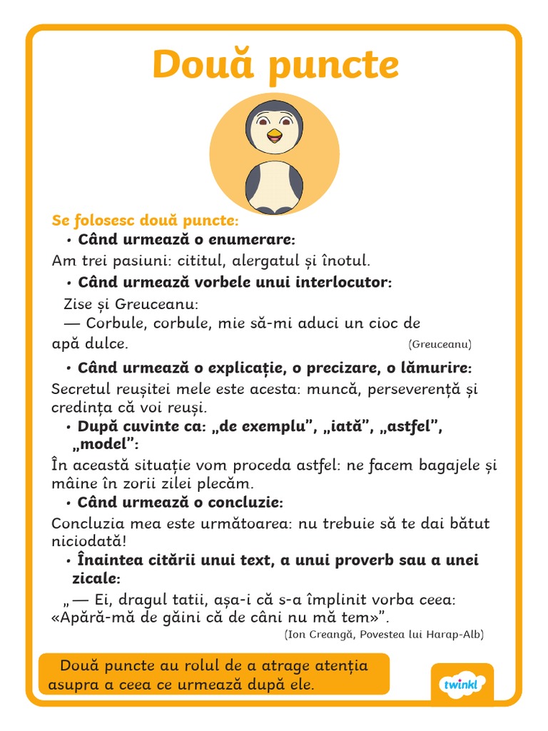 T M 1759 Semnul de Punctuatie Doua Puncte Plansa Explicativa Ver 2 | PDF