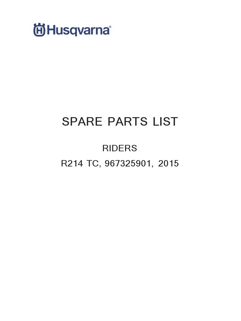 HUSQVARNA R214 TC | PDF