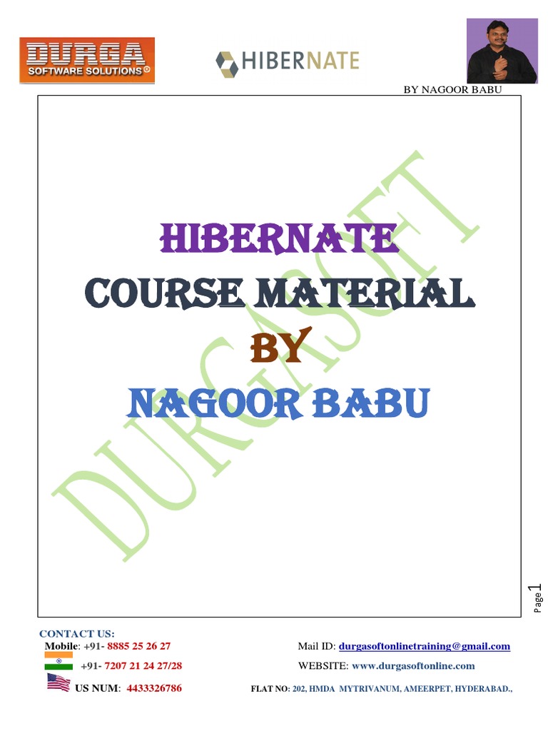 Hibernate Notes Pdf Databases Class Computer Programming