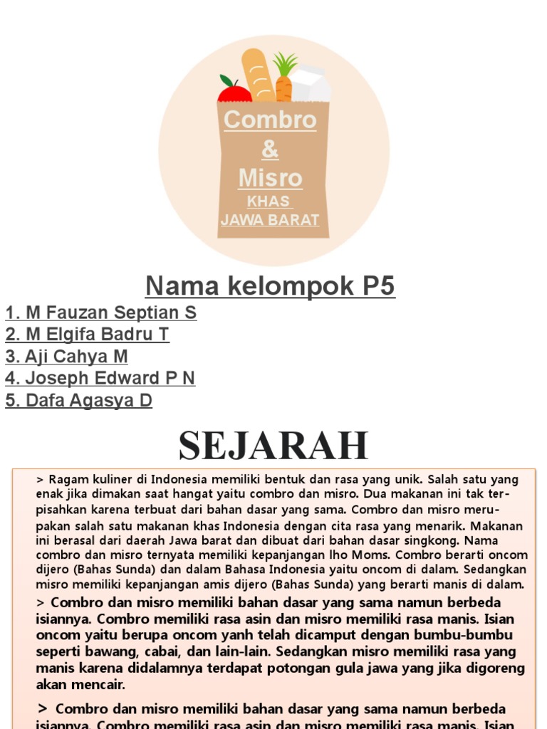 Kelompok Combro Misro | PDF