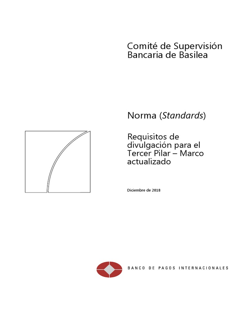 Comité de Supervisión Bancaria de Basilea: Requisitos de Divulgación ...